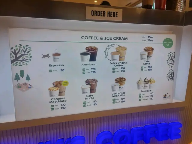 Paik's Coffee - Filipino Coffee in Ugong (Pasig) Ayala Malls The 30th ...