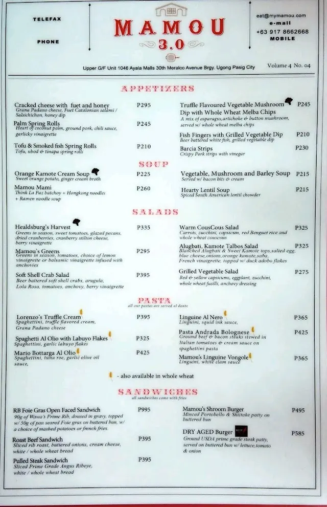Mamou - Multi-Cuisine in Ugong (Pasig) Ayala Malls The 30th Metro ...