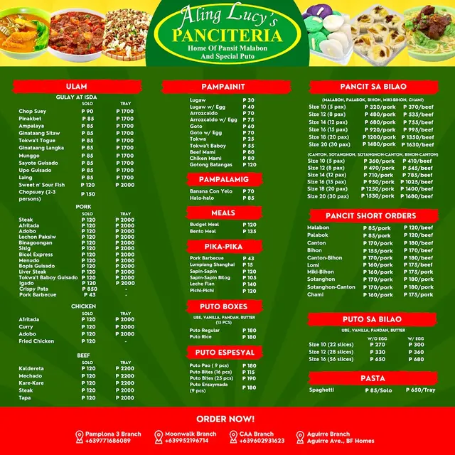Aling Lucy's Panciteria - Filipino in B.F. Homes Metro Manila ...