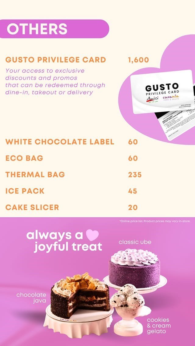 Caramia Cakes & Gelato - Western variety in Ermita Robinsons Manila ...