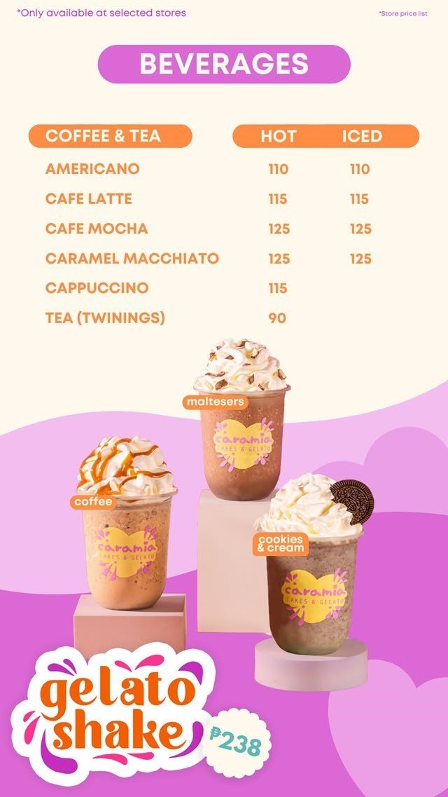 Caramia Cakes & Gelato - Western variety in Ermita Robinsons Manila ...