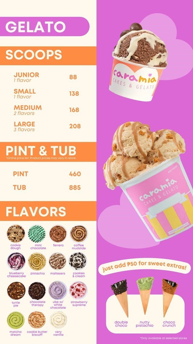 Caramia Cakes & Gelato - Western variety in Ermita Robinsons Manila ...