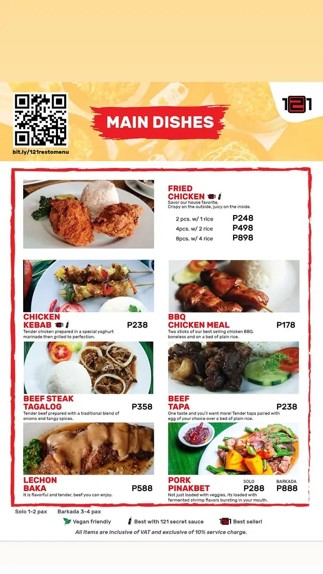 121 Restaurant - Filipino in Fort Bonifacio BGC Metro Manila | OpenRice ...